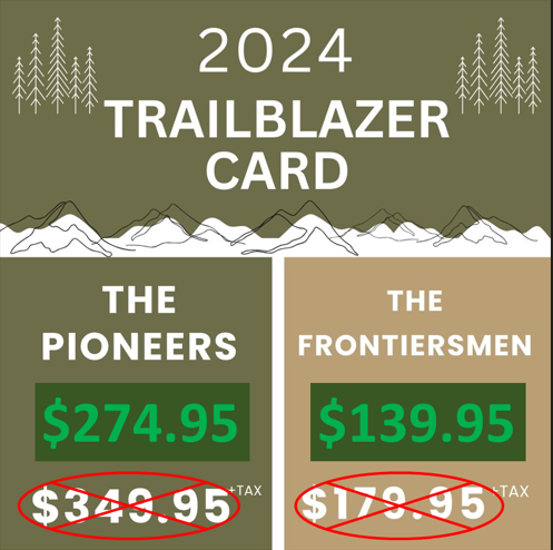 2024 Trailblazer Card - The Frontiersman - Crockett Ridge Golf Course